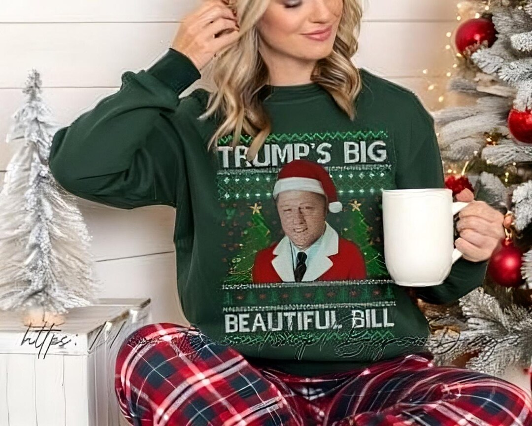 Political Christmas Sweatshirt, Trump and Bill Clinton Unisex Crewneck ...