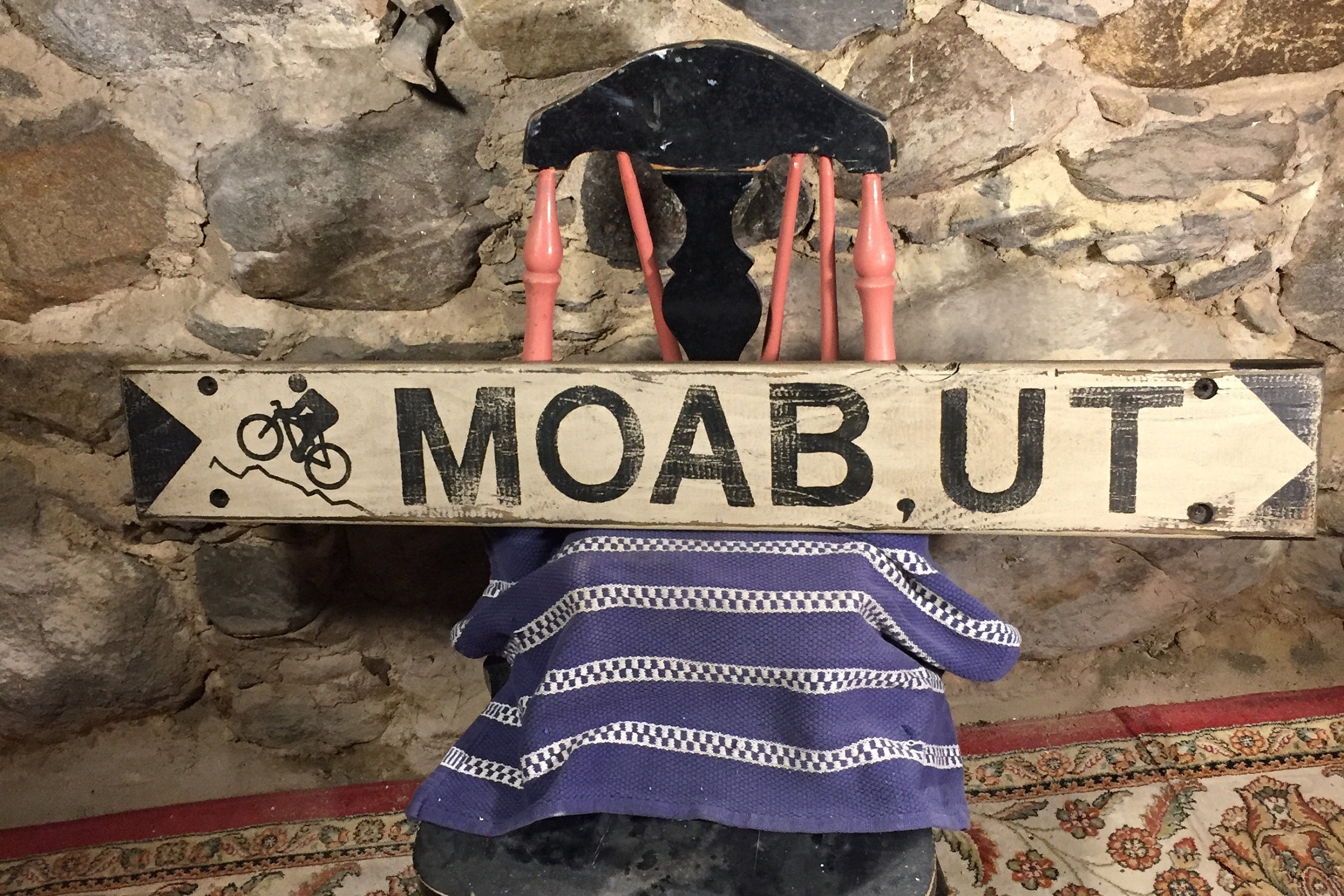 Moab Utah Mountain Bike Trail Sign, Rustic Wood Decor - Etsy