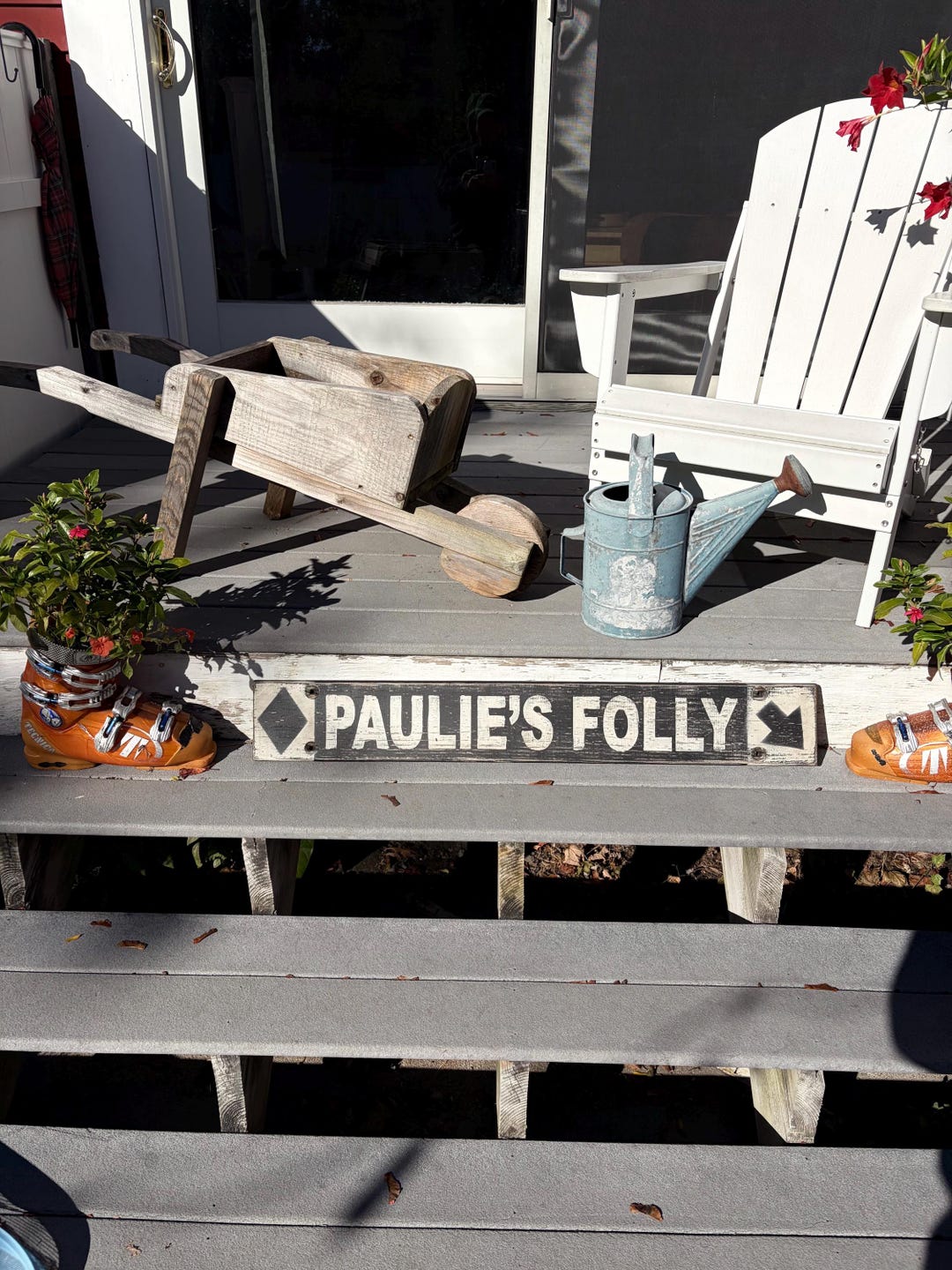Rustic Wood Paulie's Folly Trail Sign, Cannon Mountain NH - Etsy