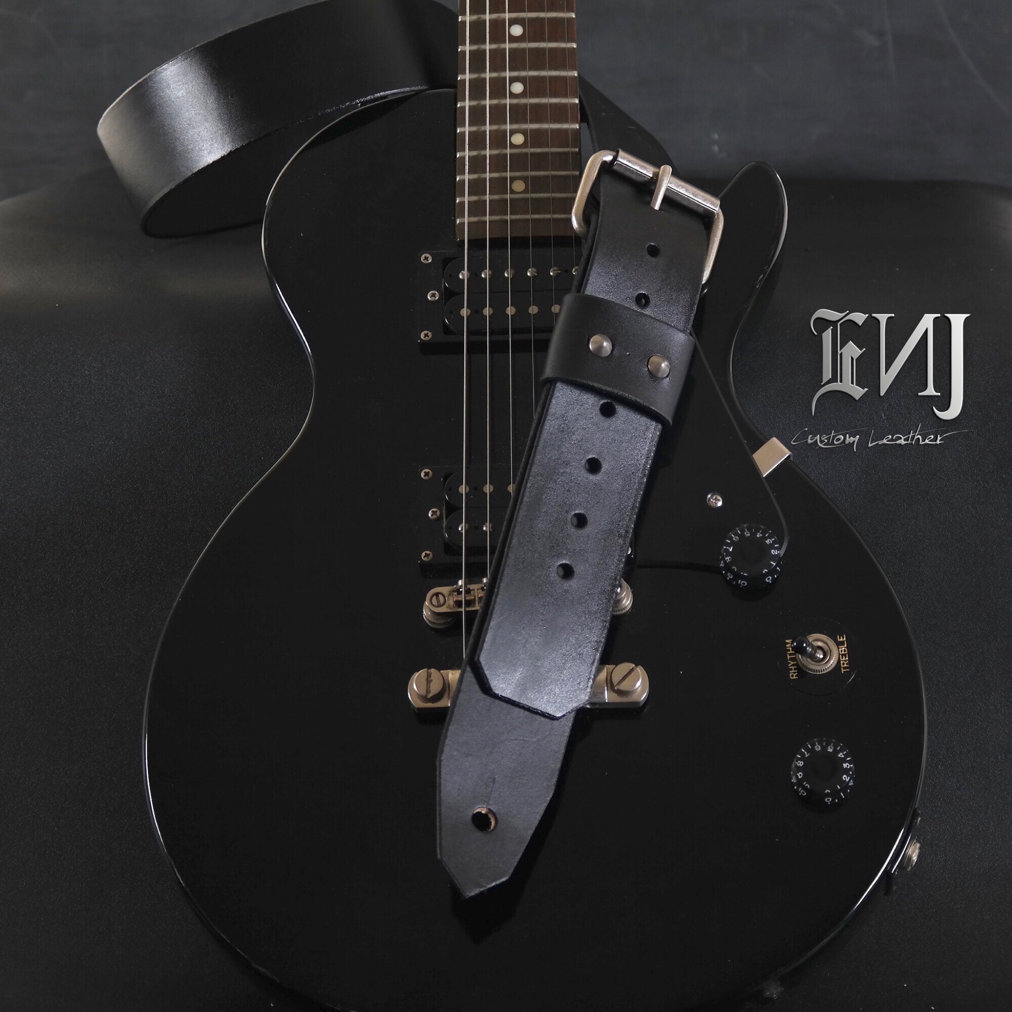 Custom Leather Guitar Strap. BUCKLE. Handmade. 2 Inches Wide. - Etsy