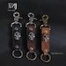 Skull Leather Keychain. Lanyard Clip On. Antique Black & Nickel - Etsy