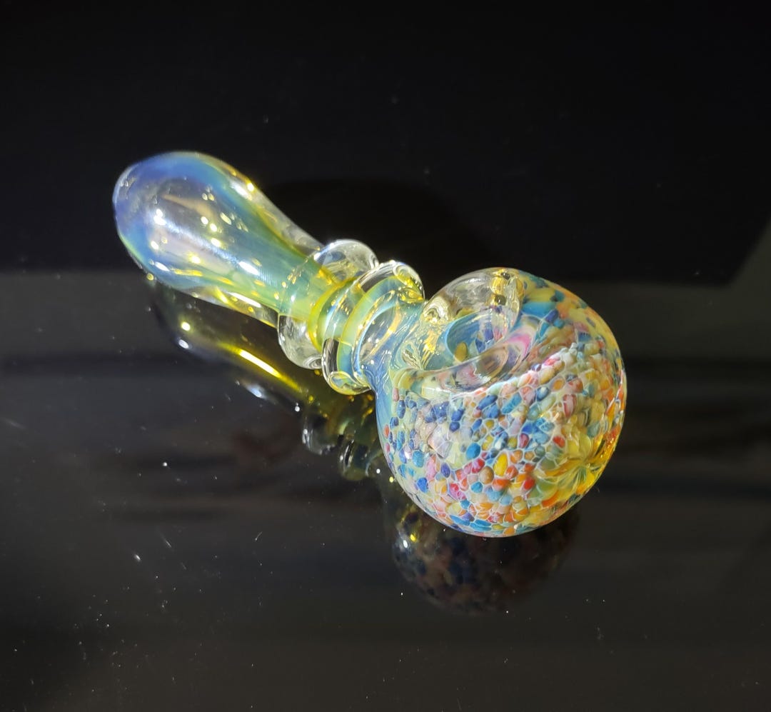 Cosmic Confetti Gold Fumed Ring Pipe / Glass Pipe / Color Change Pipe ...