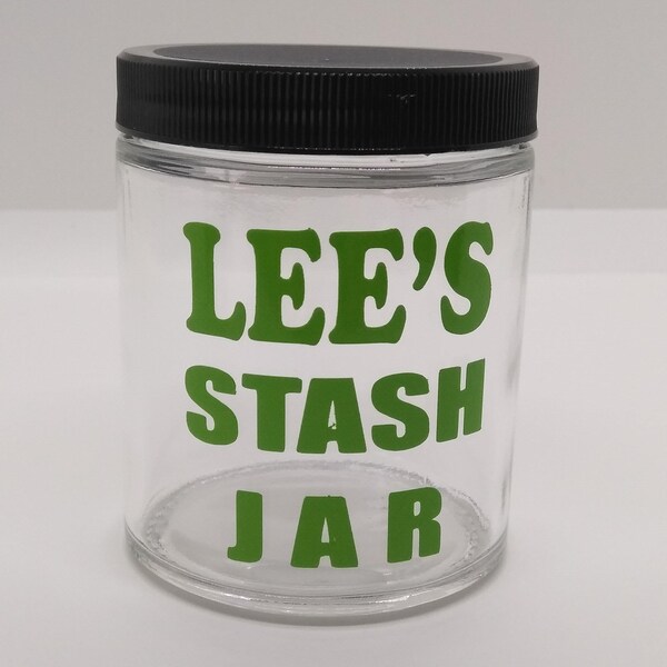 Glass Stash Jar - Etsy
