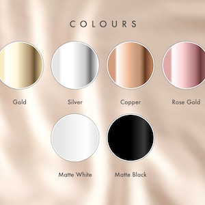 Vinyl Decal Name Stickers in Metallic Chrome Foil for Wedding Labels ...