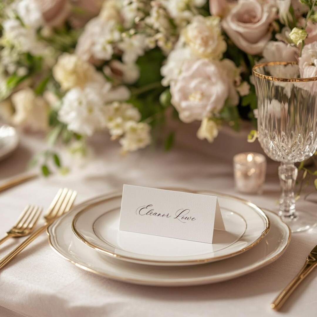 Place Cards for Wedding Modern Setting Calligraphy Placecards Printed ...