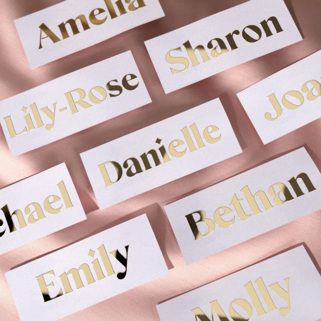 Personalised Metallic Chrome Foil Name Sticker Decals: Retro Font - Etsy UK