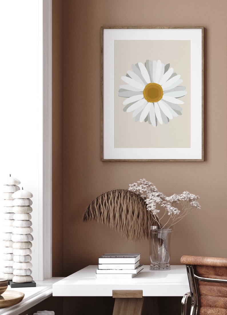 Flower Floral Daisy Design. Print from at Home / Downloadable | Etsy