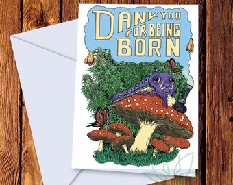 Marijuana Birthday Card | Etsy