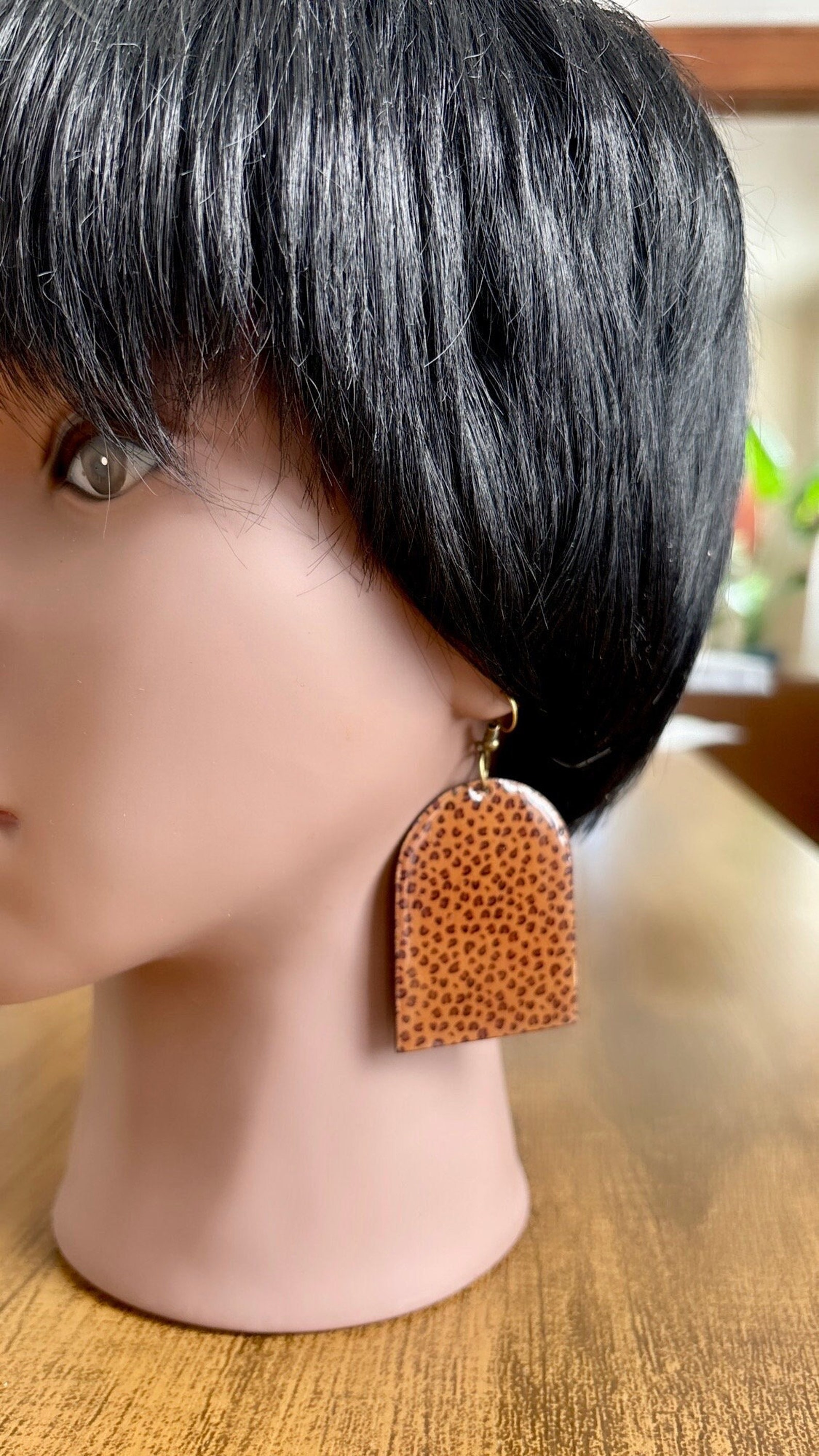 Statement Cheetah Earrings, Animal Print Acrylic Earrings, Afrocentric ...