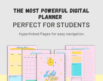 Undated Hyperlinked Digital Planner For Goodnotes And Notability On