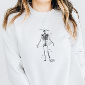 Skeleton Sweater Skeleton Sweatshirt Horror Shirt Spooky - Etsy UK