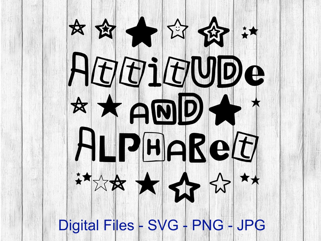Sassy Toddler Attitude Alphabet SVG PNG JPG: Cricut Digital Download - Etsy