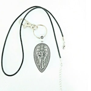 St. Gabriel Archangel Blessed Plated Medal Necklace Keychain Set # ...