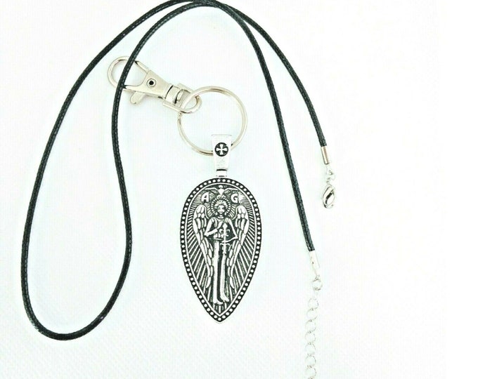 St. Gabriel Archangel blessed plated medal necklace keychain | Etsy