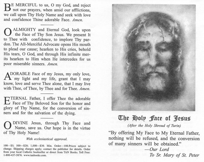 Holy Face of Jesus Medal Holy Face of Christ Medal / Holy Face of Jesus ...