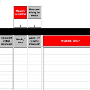 Writing Tracker Spreadsheet - Etsy