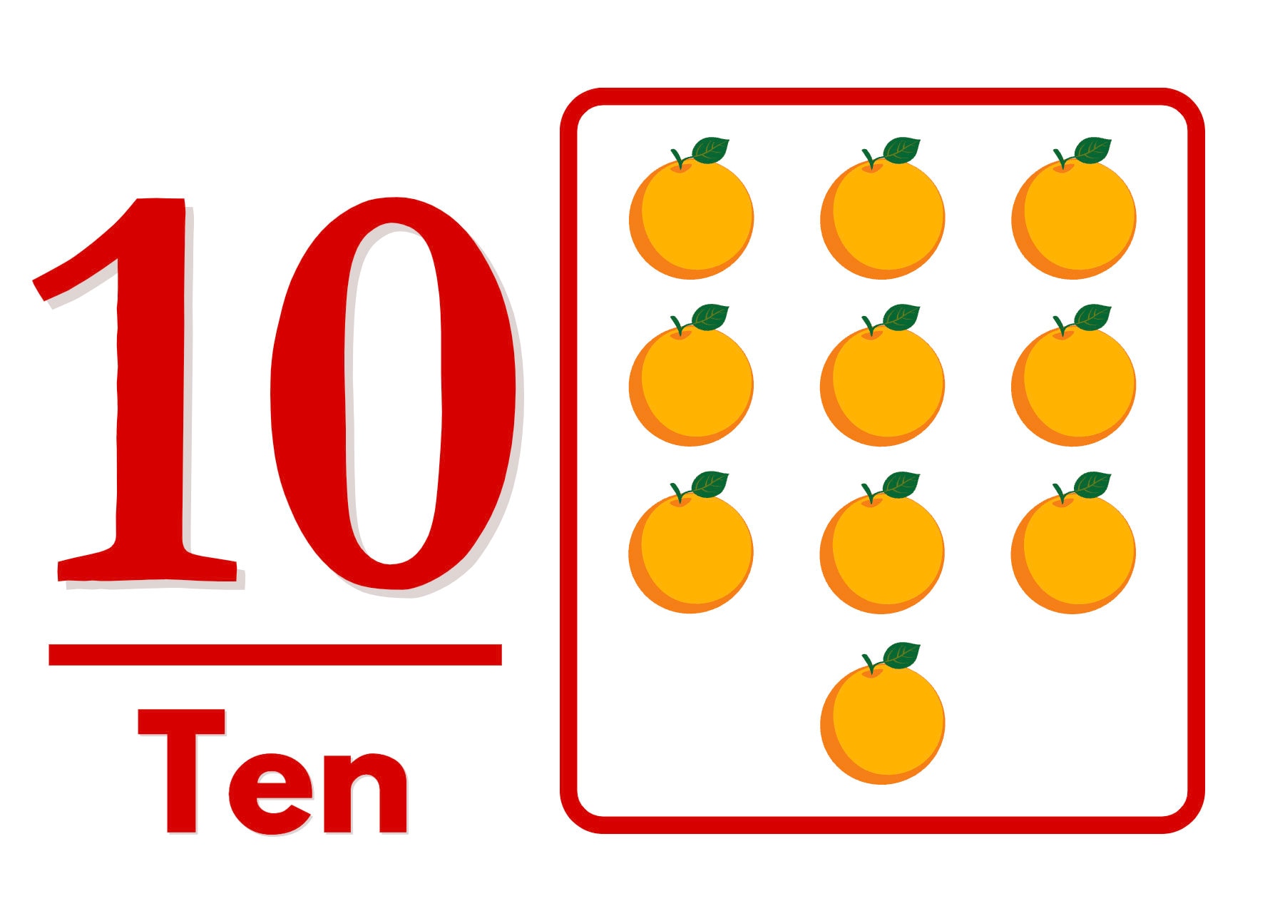 Number Flashcards 1-10 | for Pre-school, Kindergarten and Montessori ...