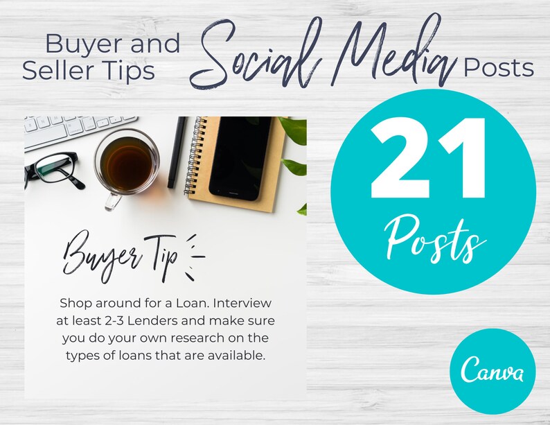 21 Buyer and Seller Tips Real Estate Instagram Posts Instant Download ...