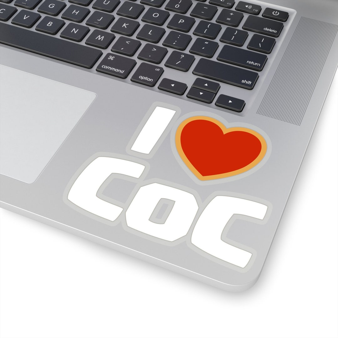 I Love Coc Sticker, I Heart Clash of Clans Sticker, Funny Clash of ...
