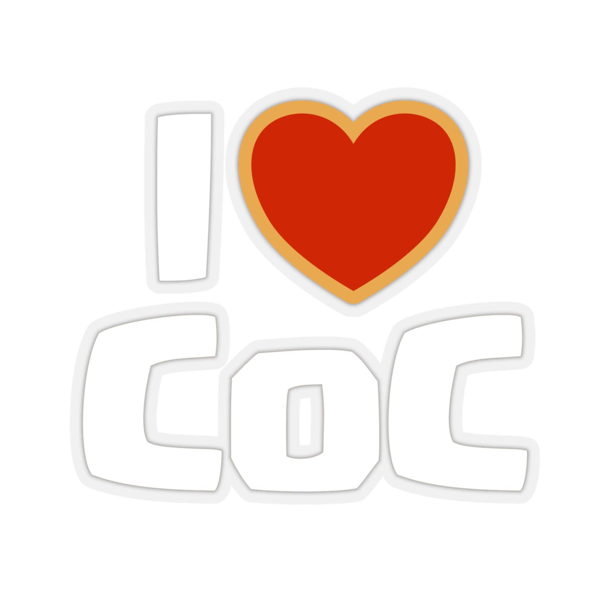 I Love Coc Sticker, I Heart Clash of Clans Sticker, Funny Clash of ...