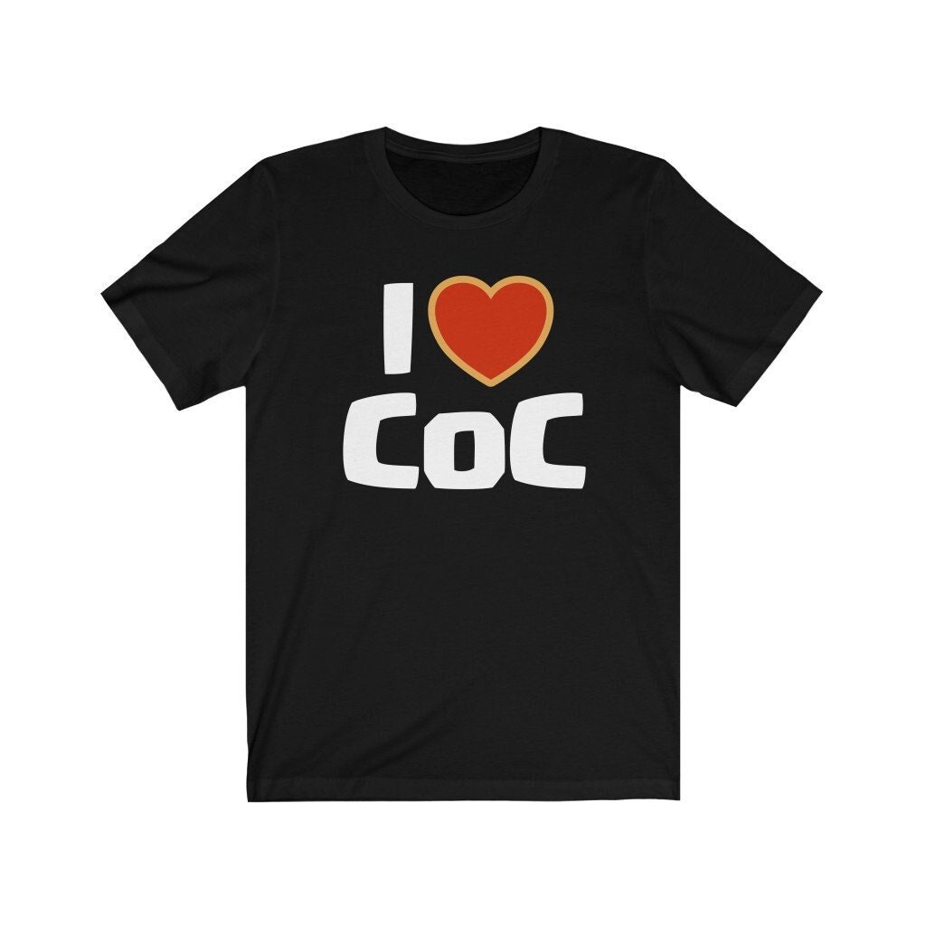 I Love Coc T-shirt, I Heart Clash of Clans T-shirt, Funny Clash of ...