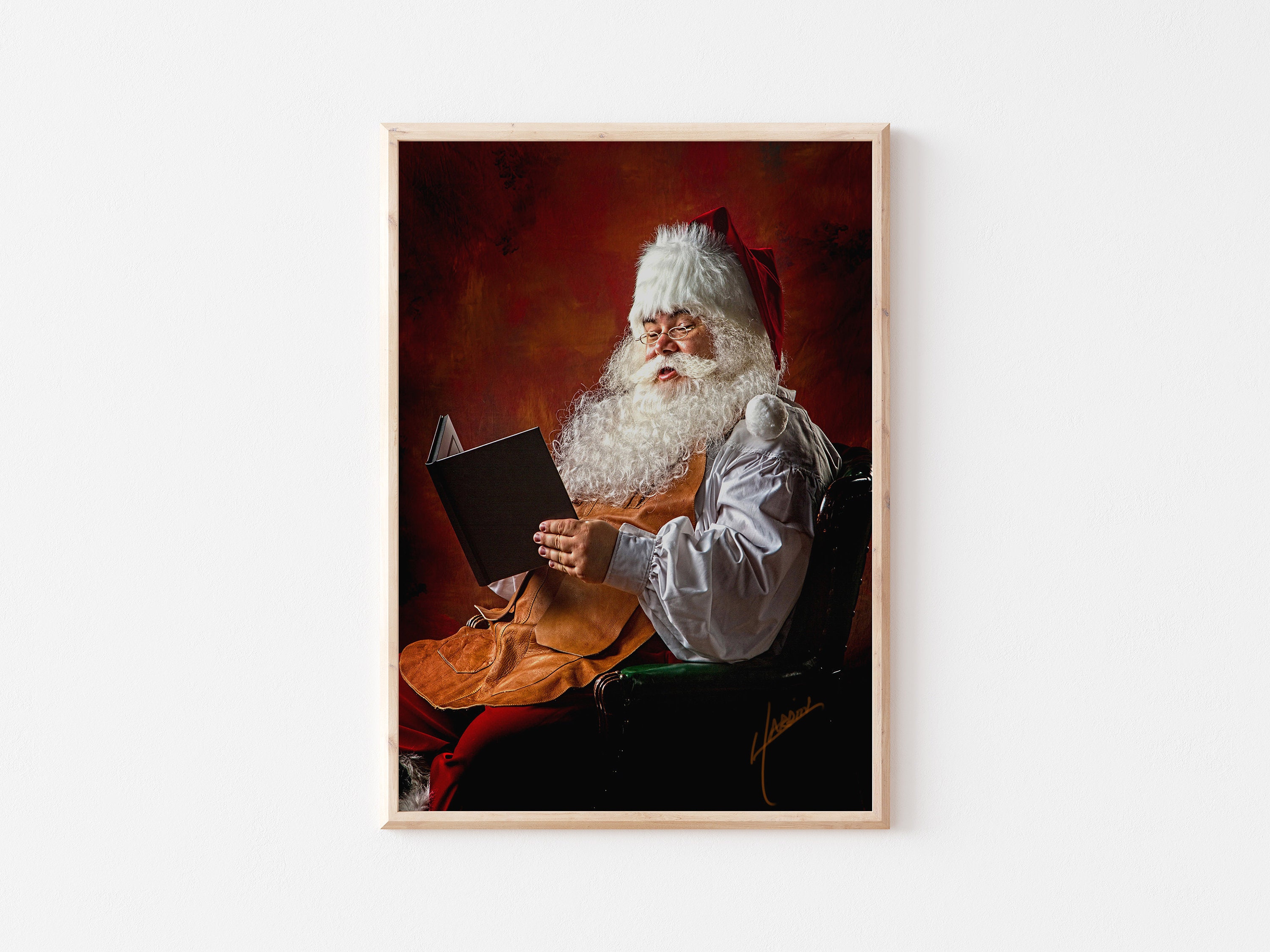 Vintage Santa Claus Christmas Print, Santa Print for Rustic Holiday ...