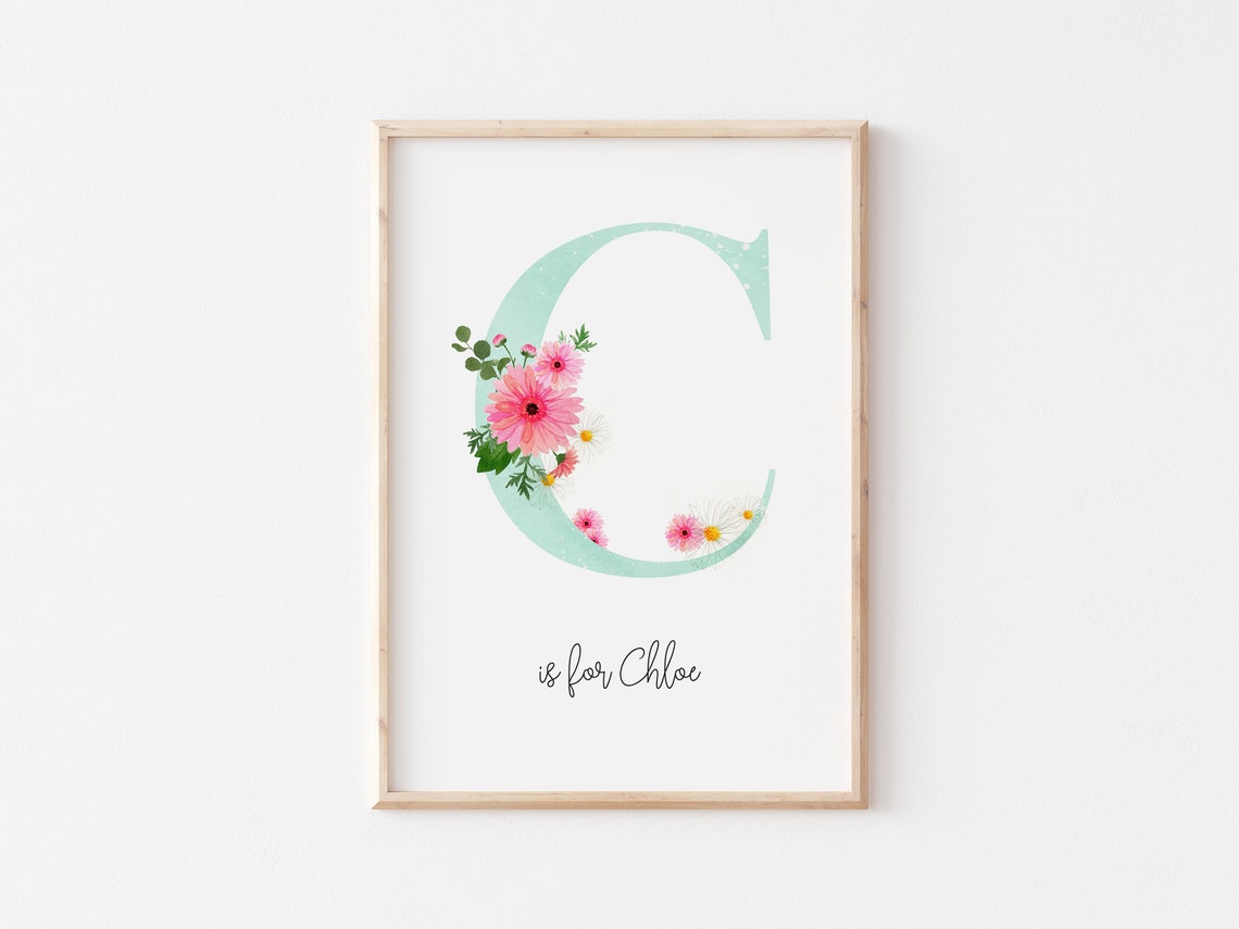 Monogram Wall Art 3 Piece Letter Wall Art for Nursery Wall | Etsy