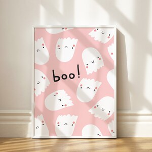 Pink Halloween Decor for Cute Halloween Decor, Halloween Poster for ...
