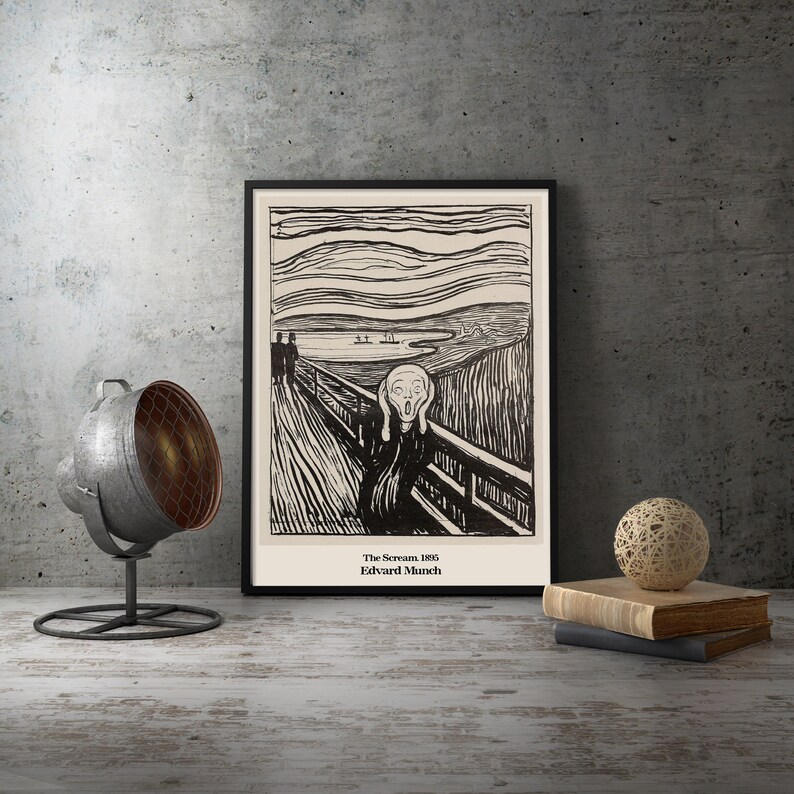 Edvard Munch the Scream Surreal Art for Halloween Wall - Etsy