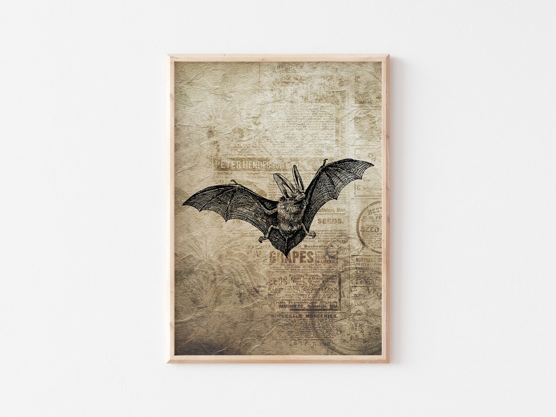 Bat Wall Decor for Halloween Wall Decor Halloween Printable - Etsy