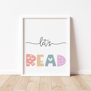 3 Piece Wall Art, Educational Wall Art, Classroom Posters, Read Sign ...