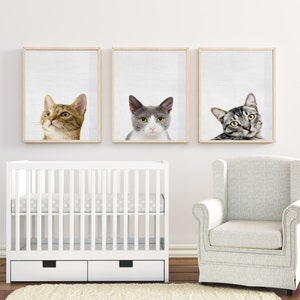 Cat Decor, Cat Poster, Kitten Nursery Prints, Printable Wall Art for ...