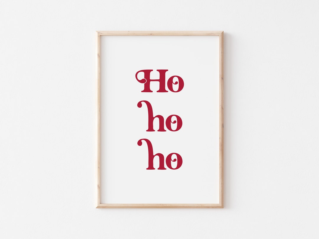 Hohoho Sign Christmas Pintables for Holiday Decor Printable - Etsy