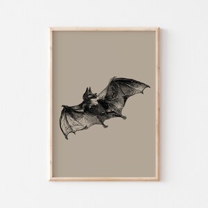 Bat Print for Halloween Wall Decor Halloween Printable for - Etsy