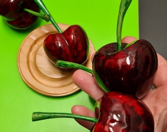 Wooden Cherries | Etsy