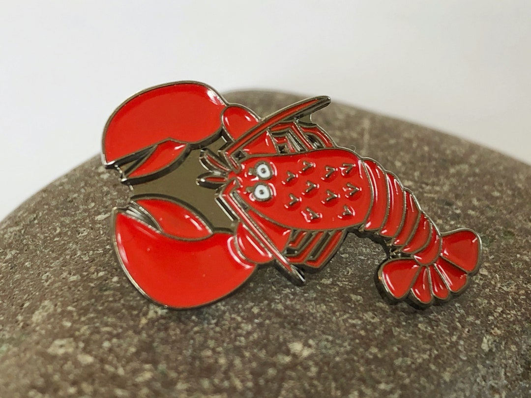 LOBSTER Pin Enamel Metal Lapel Pin Badge - Etsy UK