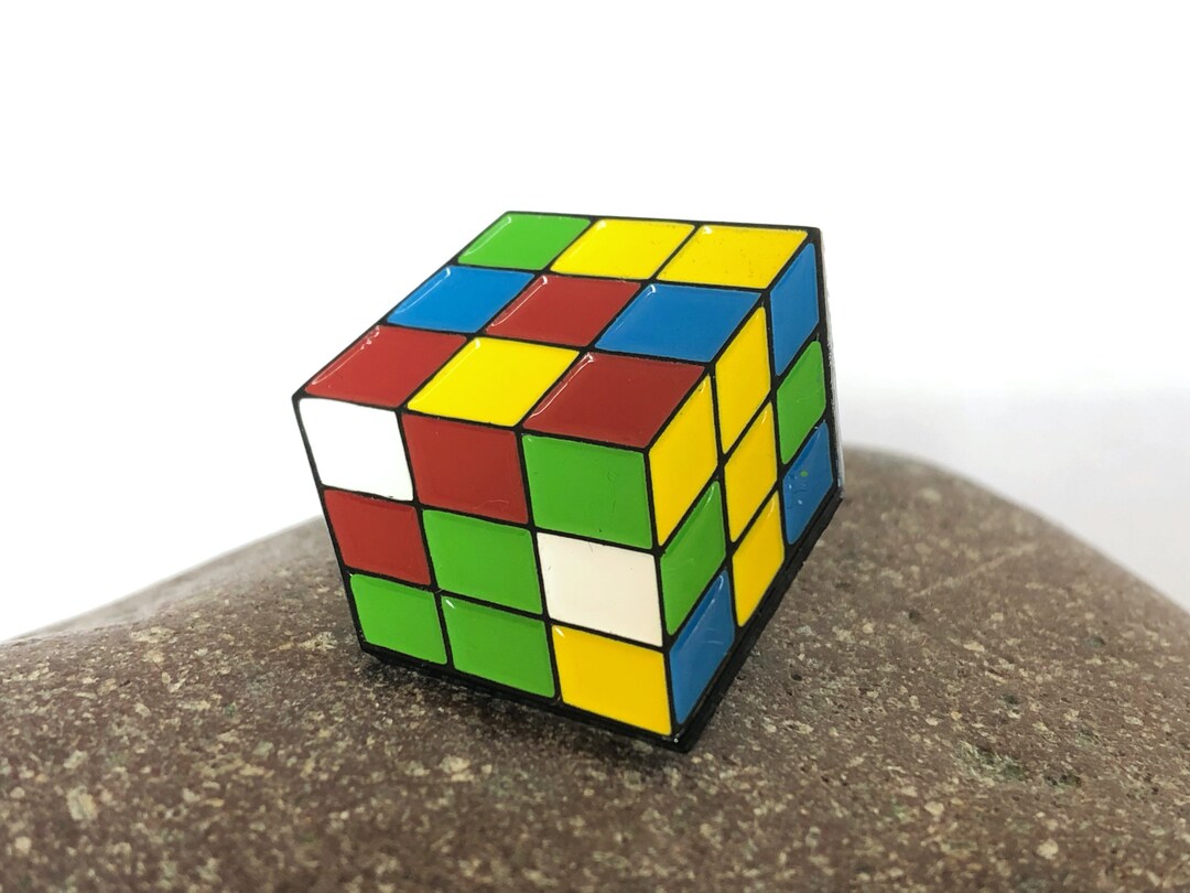 RUBIK'S CUBE Pin Enamel Metal Lapel Pin Badge - Etsy