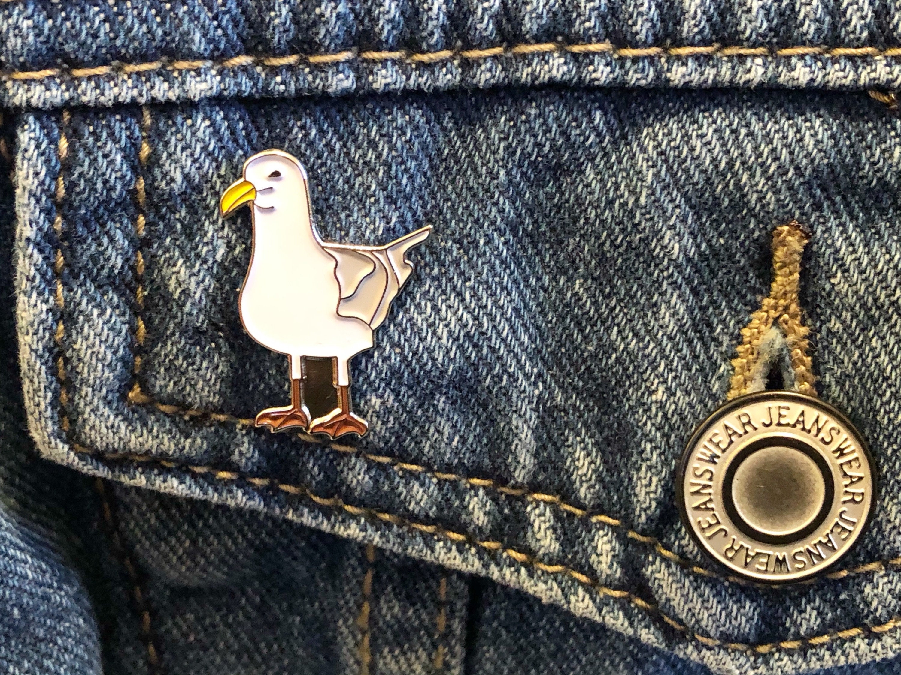 SEAGULL Pin Sea Bird Gull Enamel Metal Lapel Pin Badge - Etsy UK