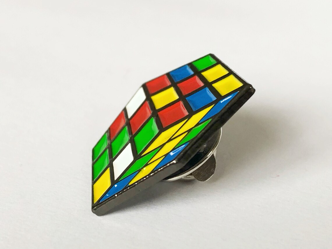 RUBIK'S CUBE Pin Enamel Metal Lapel Pin Badge | Etsy