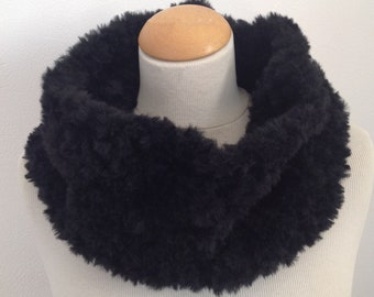 Black Fur Snood | Etsy