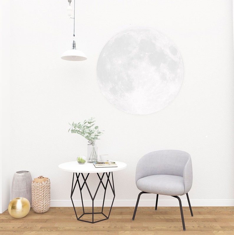 Large Full Moon Wall Sticker Space Wall Sticker Moon Wall - Etsy