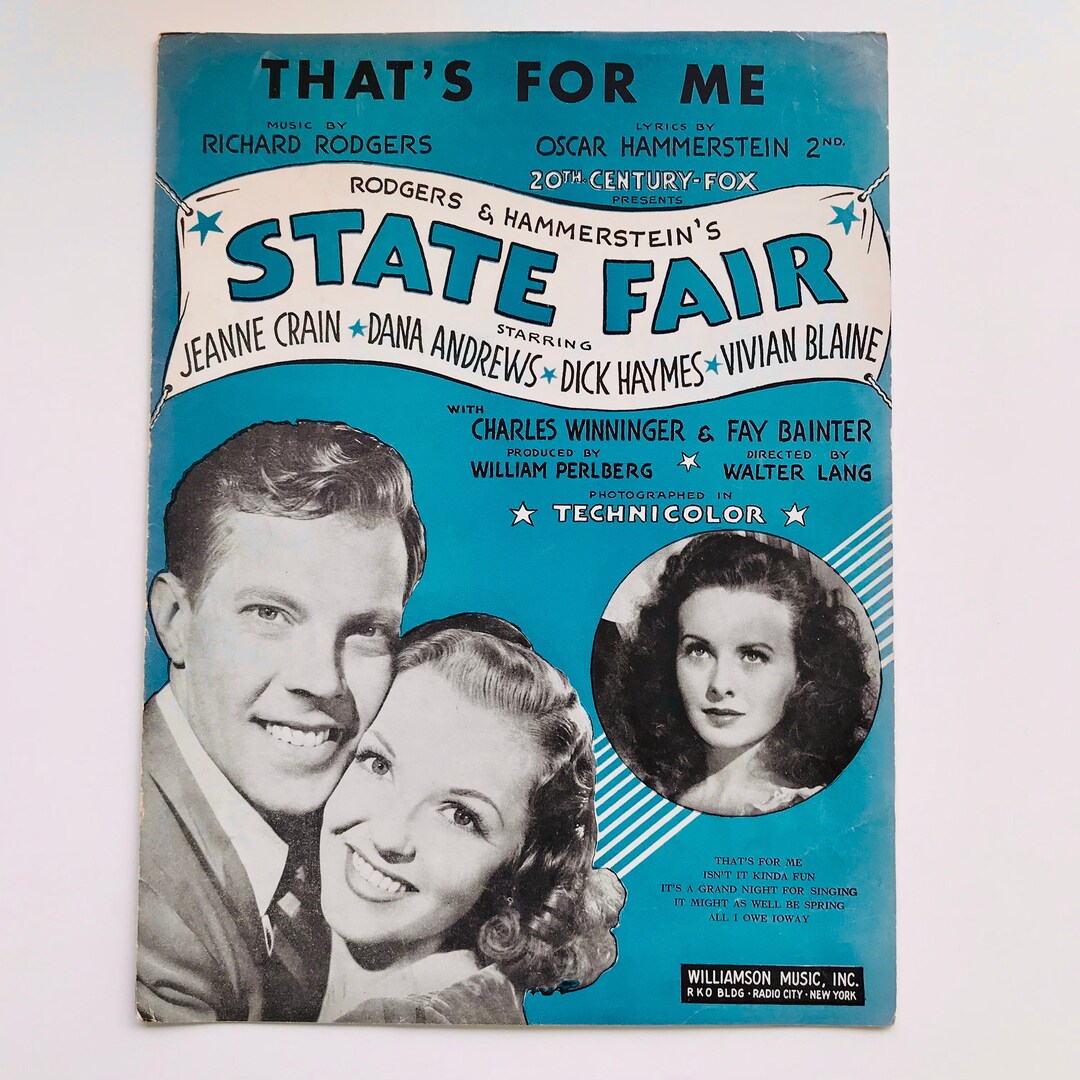 That's for Me, 1945 State Fair Sheet Music - Etsy