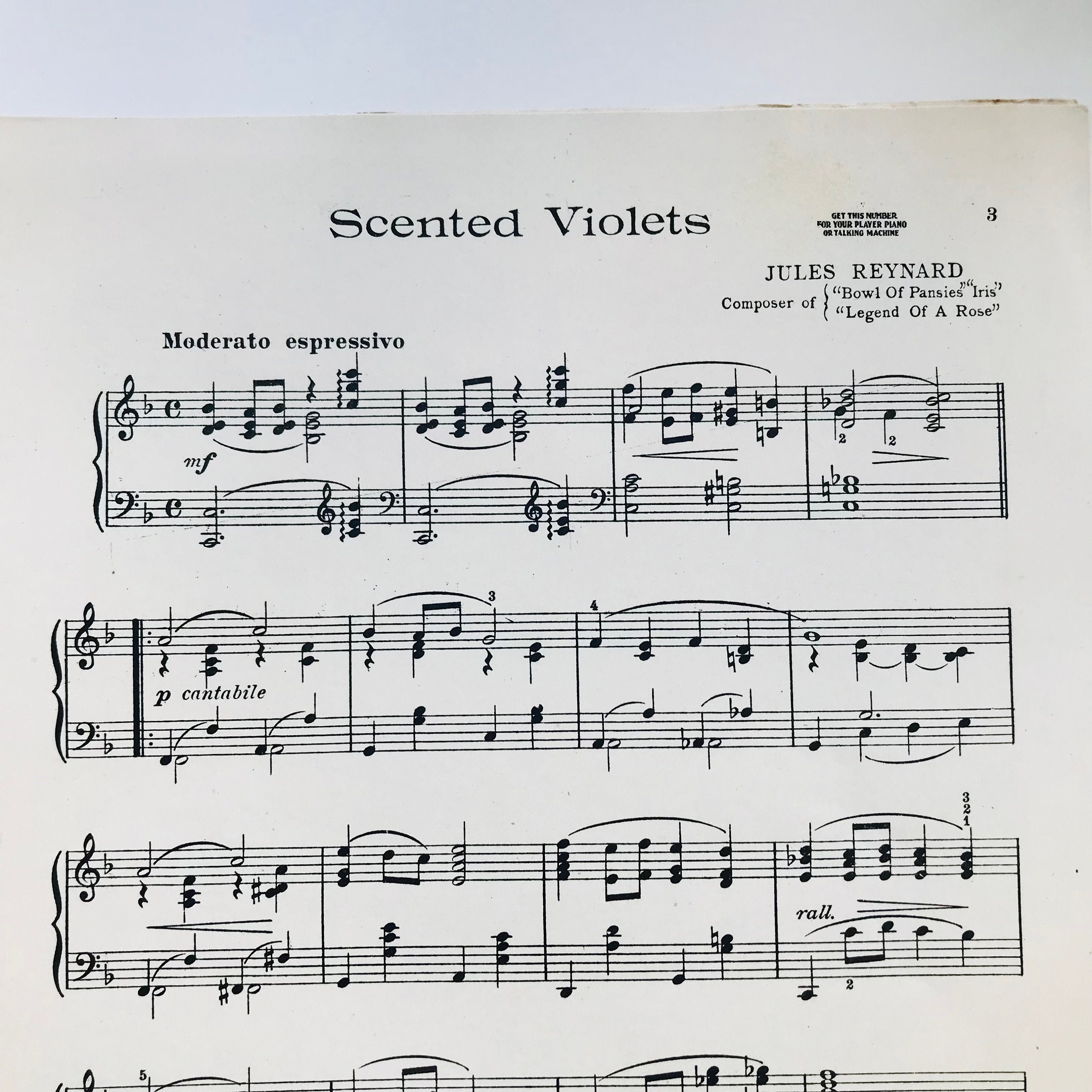 Antique 1920s Scented Violets Piano Sheet Music - Etsy