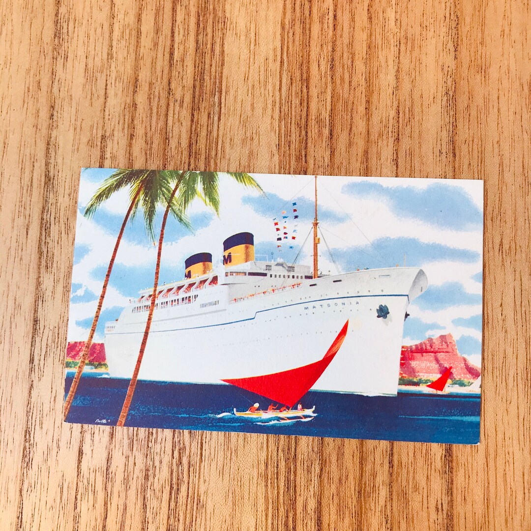 Vintage 1959 Matson Lines Luxury Liner Matsonia Postcard - Etsy