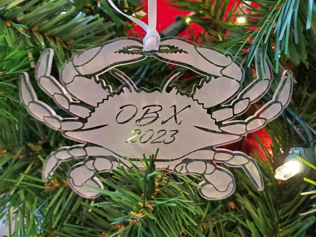 OBX Crab Ornament, Outer Banks Crab Ornament, OBX Ornament, Outer Banks ...