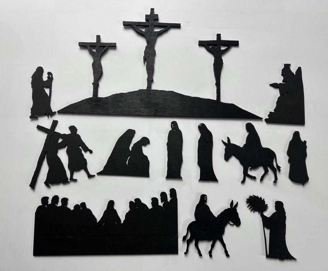 Easter Story Puppet Set: Biblical Shadow Theatre, Nativity Puppets - Etsy