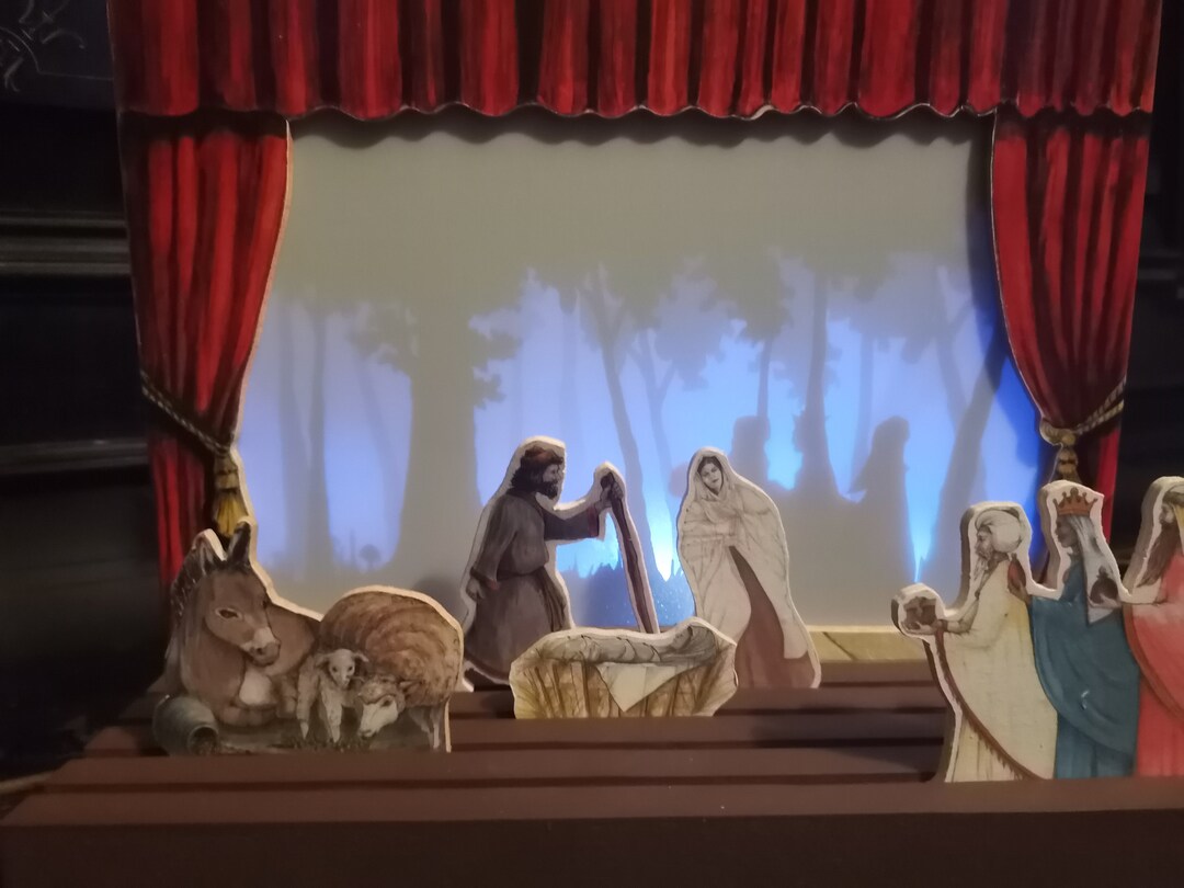Nativity Wooden Toytheater & Shadow Theater for Christmas Storytelling ...