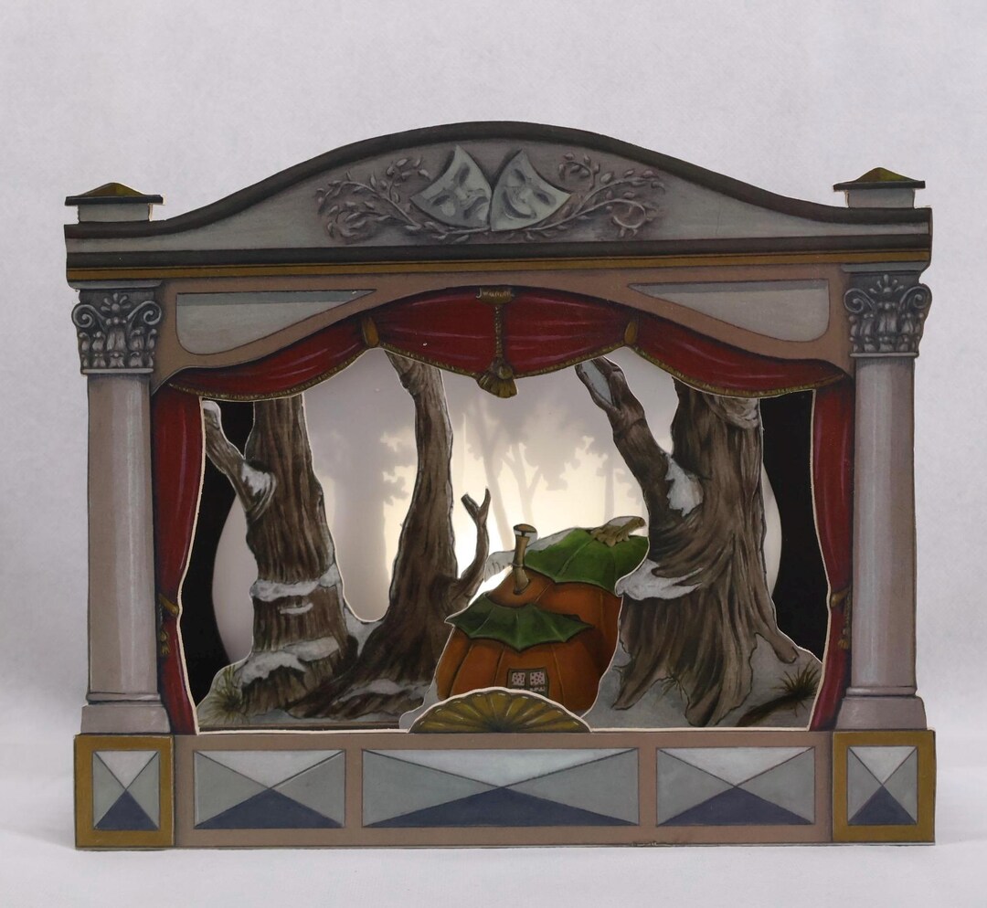 55 Piece Wooden Puppet and Shadow Theater | Magnetic Puppet Set for ...