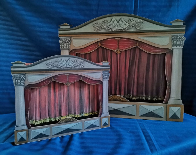 Large Wooden Puppet Theater: Educational Toy, Handmade - Etsy