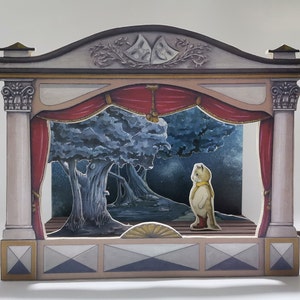 Wooden Hand Made Puppet Theater With Shadow Screen About an Itsy-bitsy ...